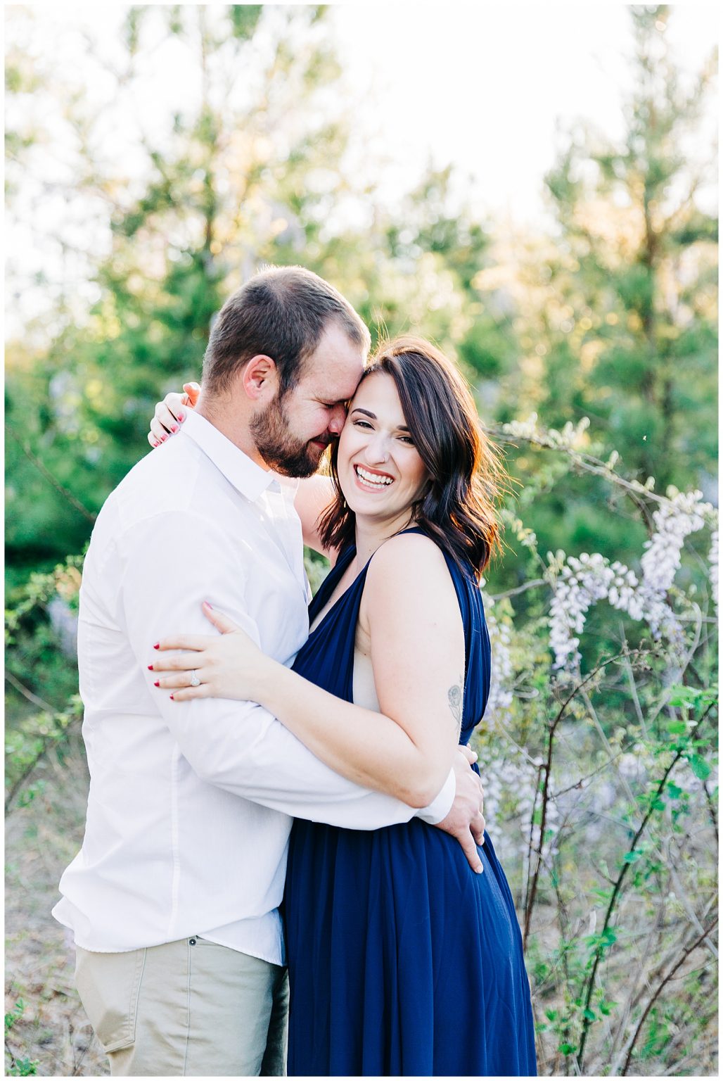 Corbin + Hailey | Wisteria Engagement Session | heatherlaceyphotography.com